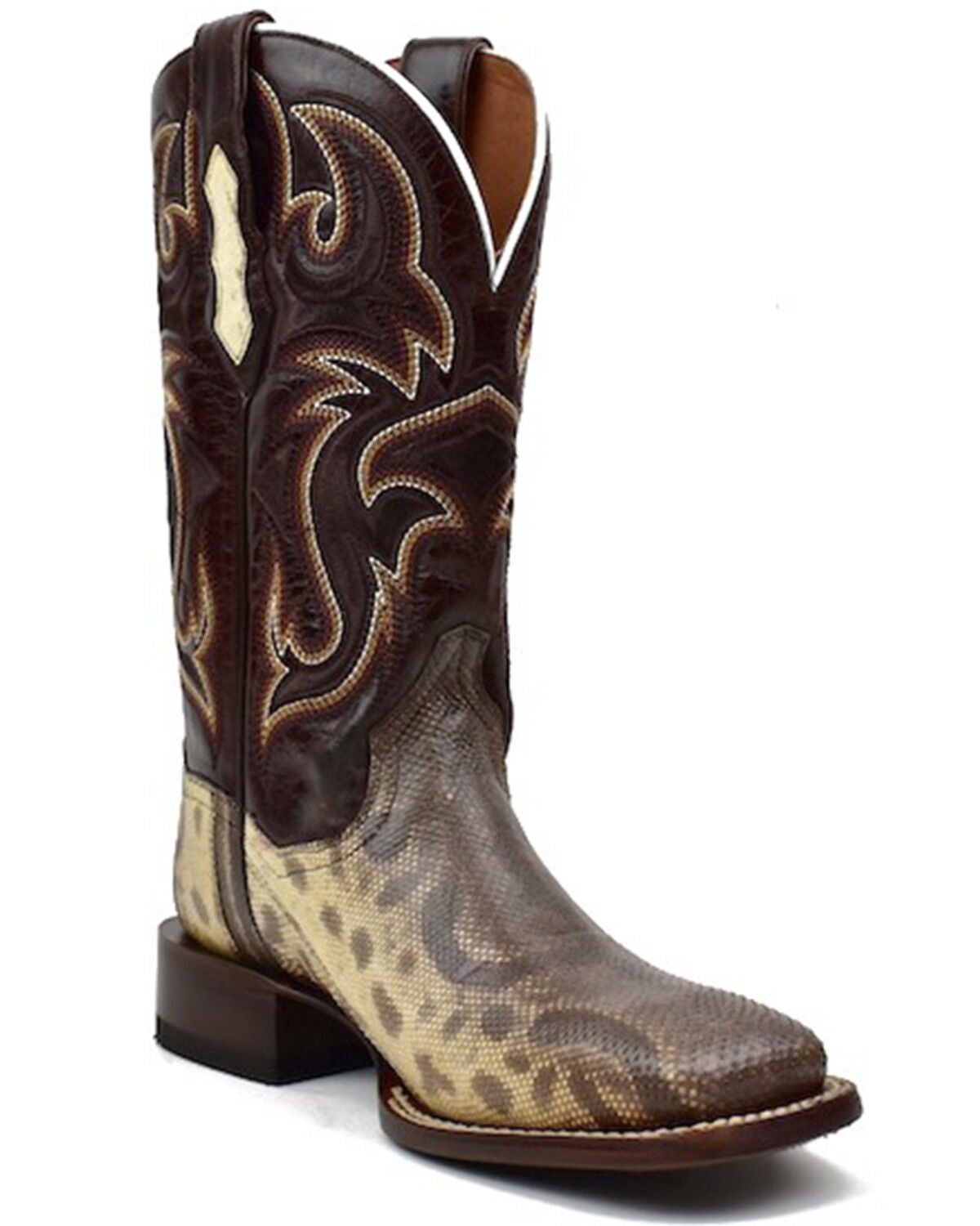 Dan Post Women's Karung Exotic Western Boots - Broad Square Toe, Brown