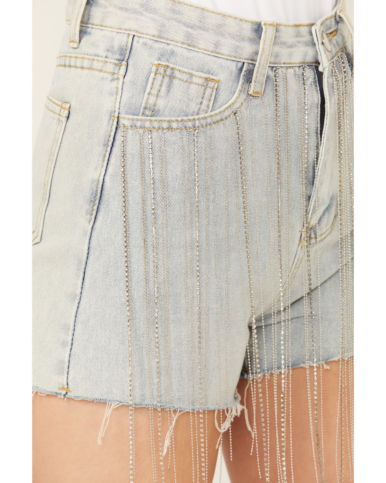 Product Name: Blue B Women's Light Wash High Rise Pocket Rhinestone ...