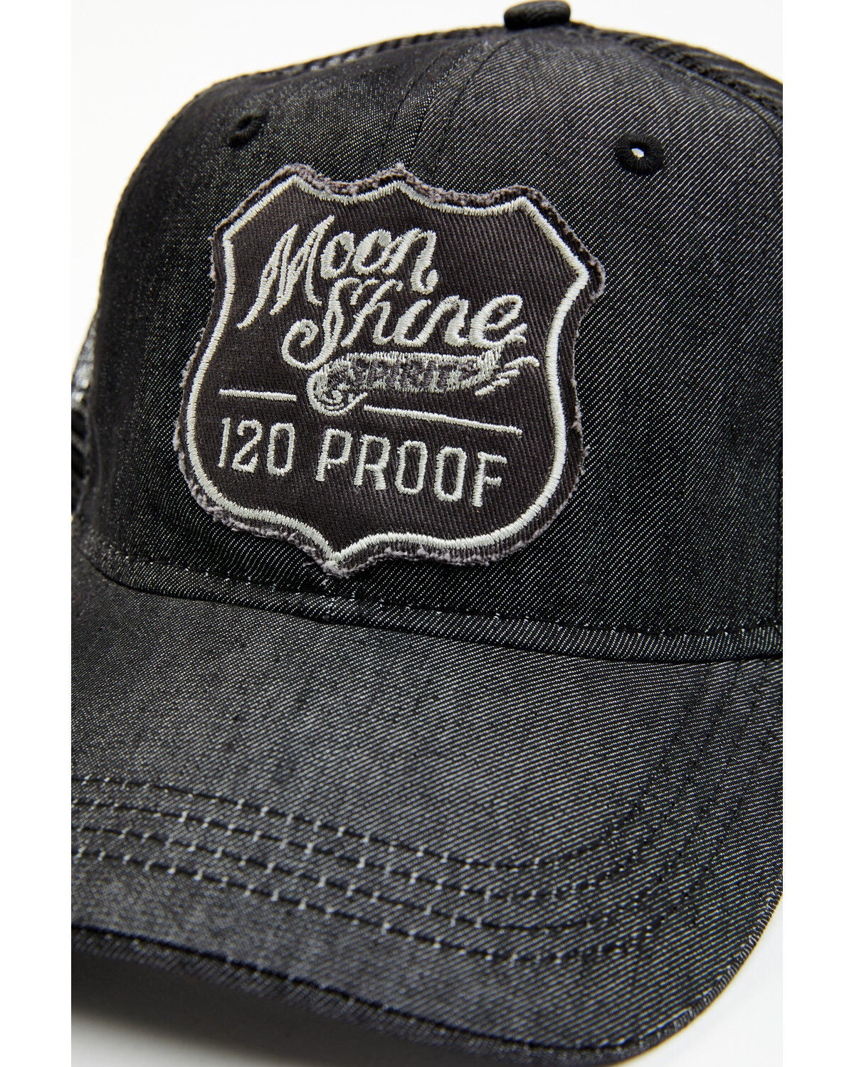 Moonshine Spirit Men's Shield Patch Ball Cap, Black