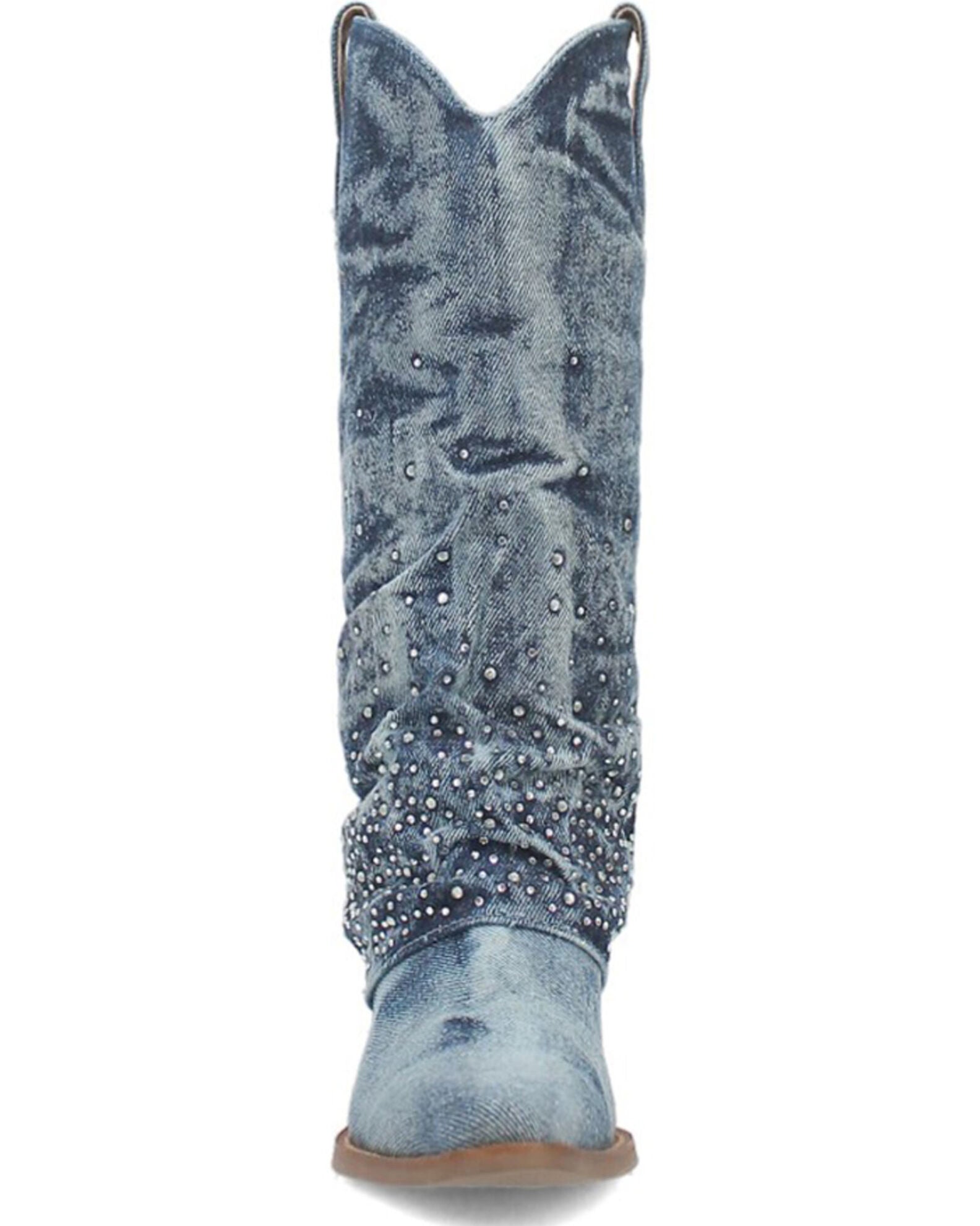 Dingo Women's Eye Candy Denim Western Boots - Round Toe, Blue