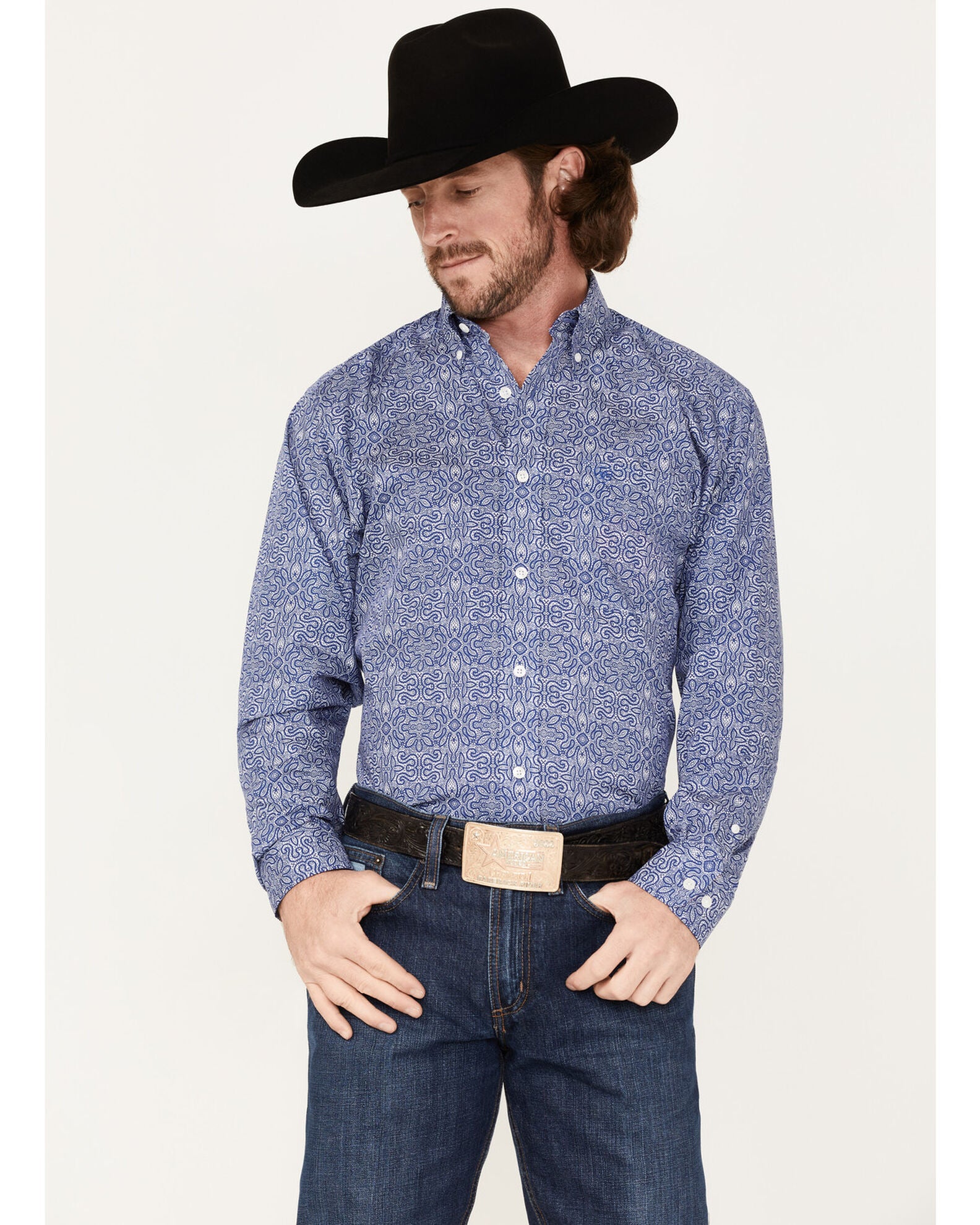 Product Name: Ariat Men's WF Seamus Print Long Sleeve Western Shirt