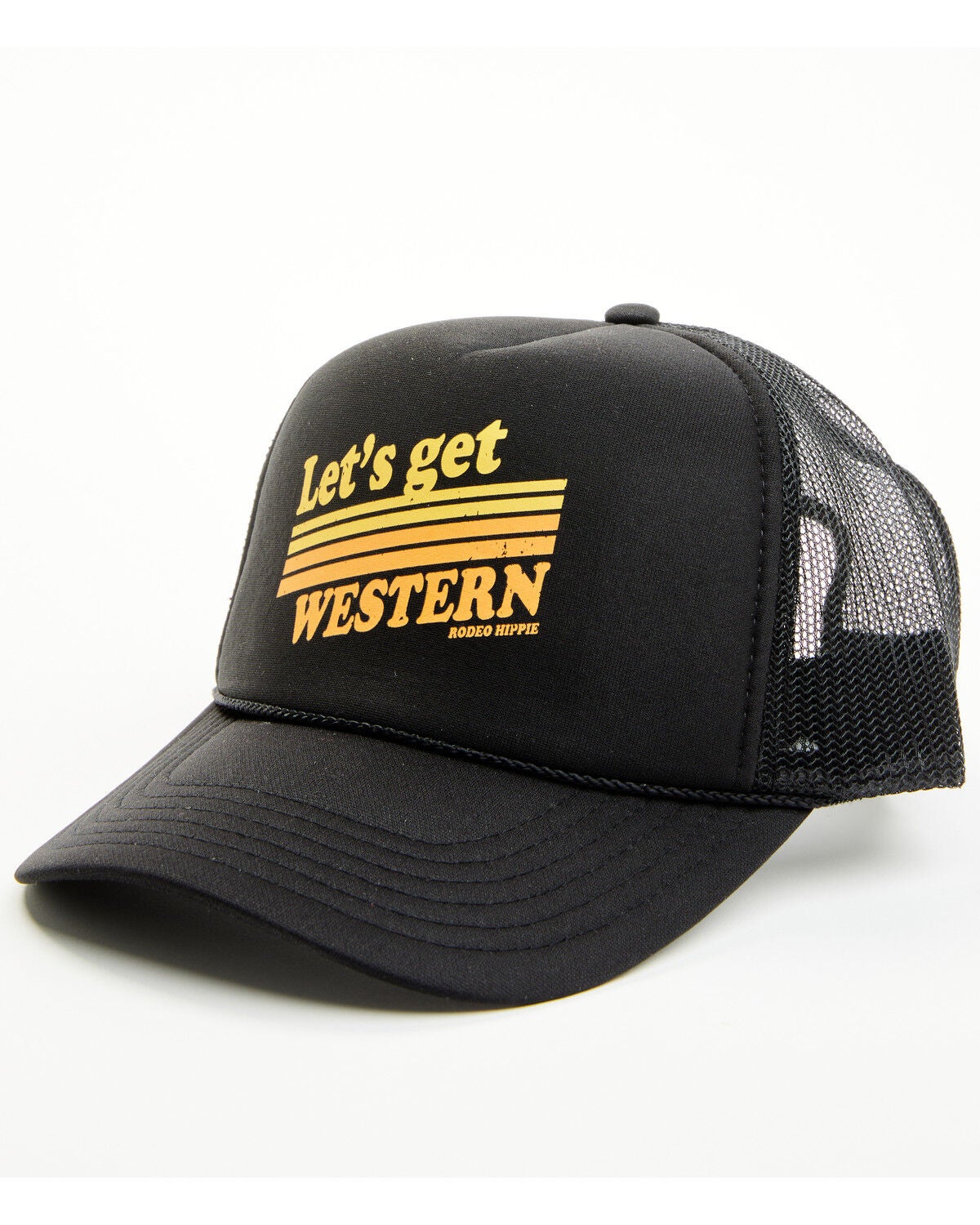 Rodeo Hippie Women's Let's Get Western Ball Cap, Black