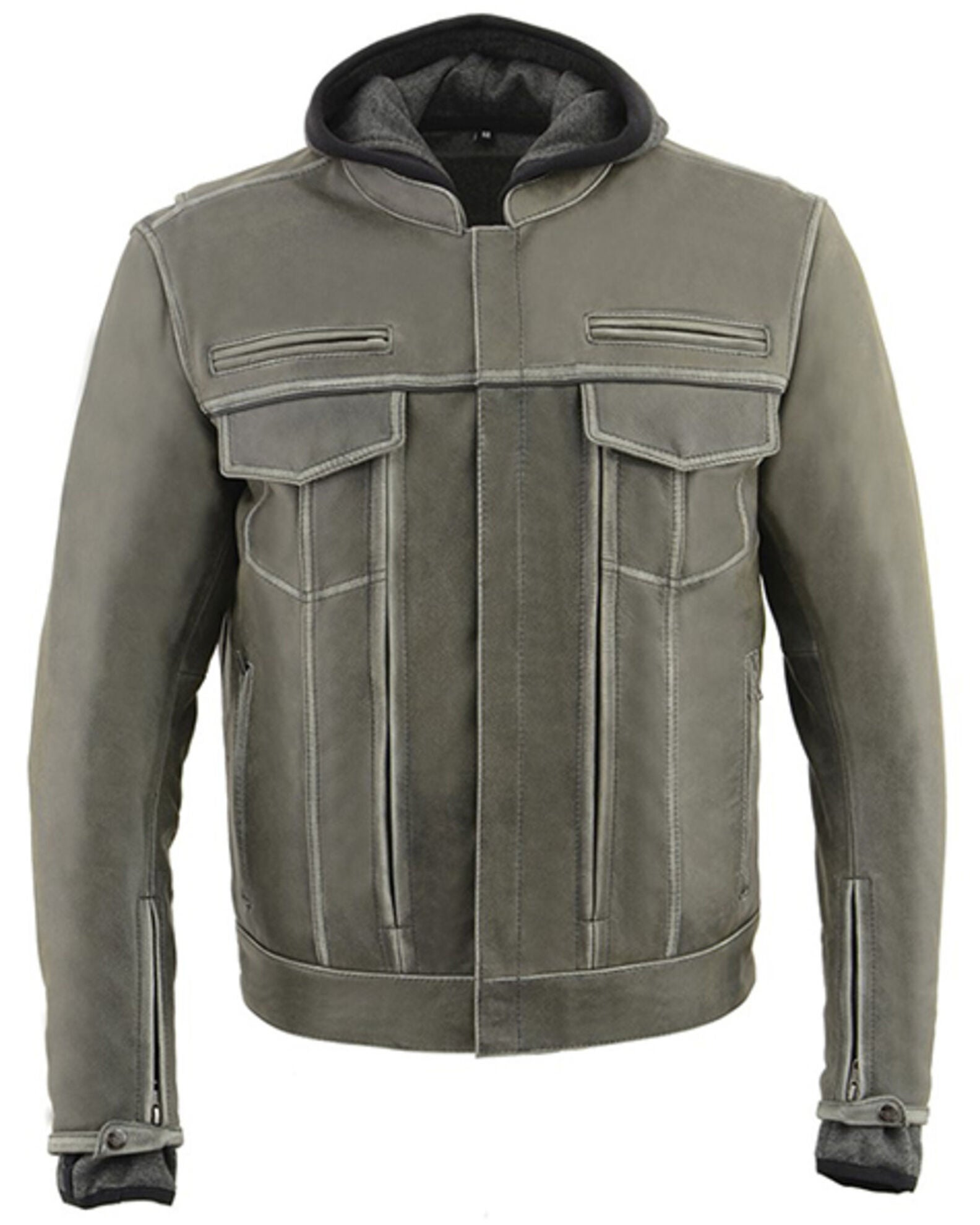 Milwaukee Leather Men's Distressed Utility Pocket Ventilated Concealed ...