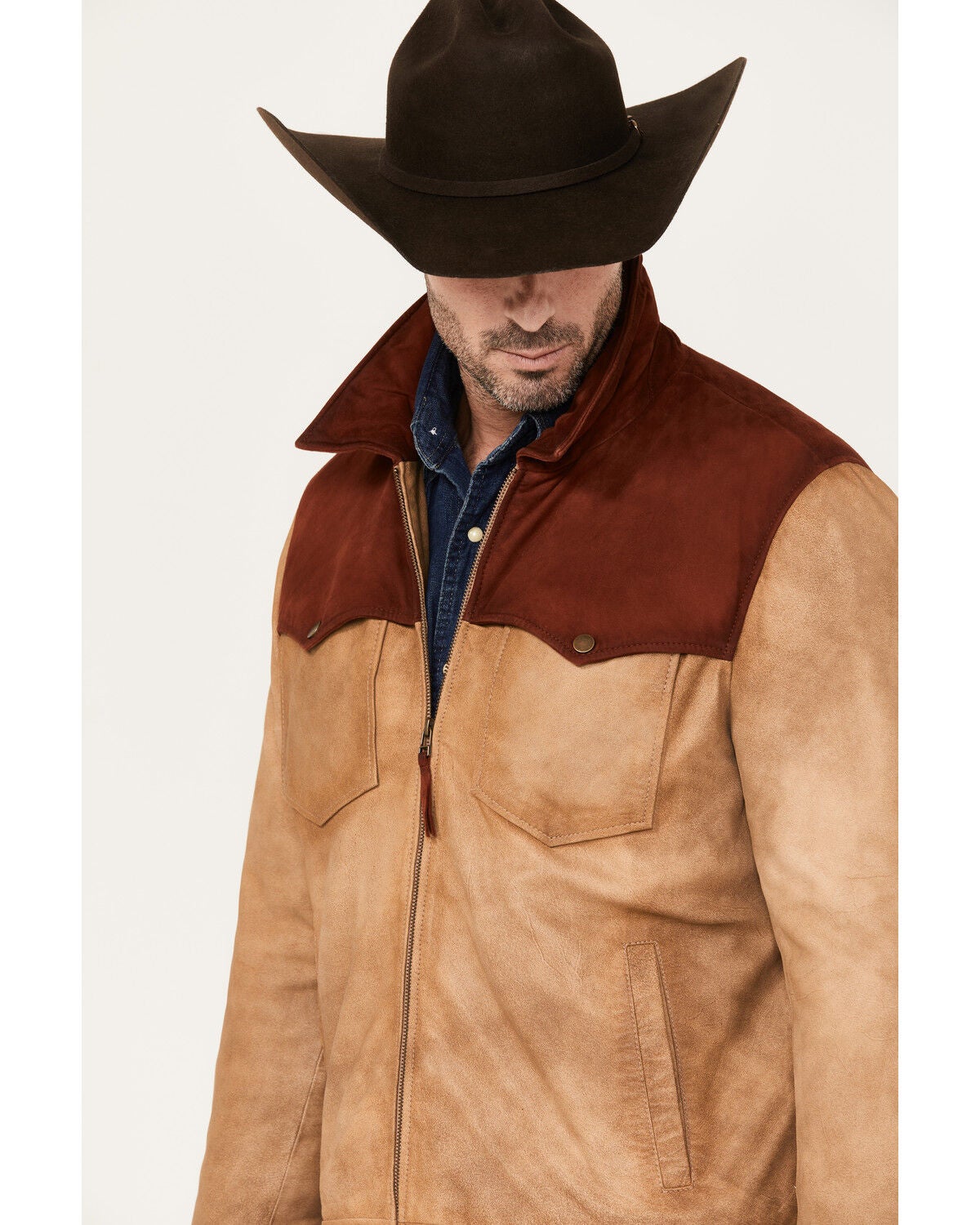 Scully Men's Burnished Suede Color Block Jacket | Sheplers