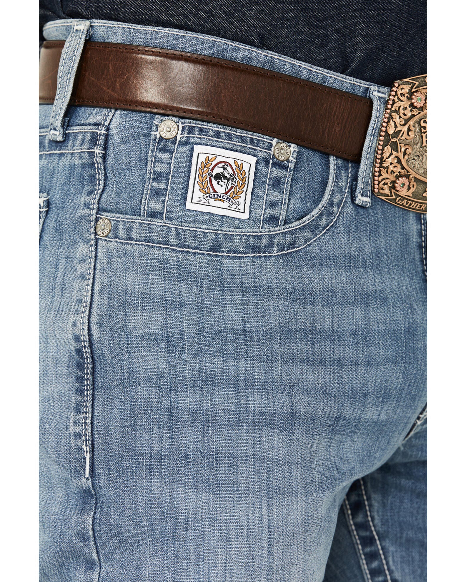 Product Name: Cinch Men's White Label Medium Stonewash Relaxed Straight ...