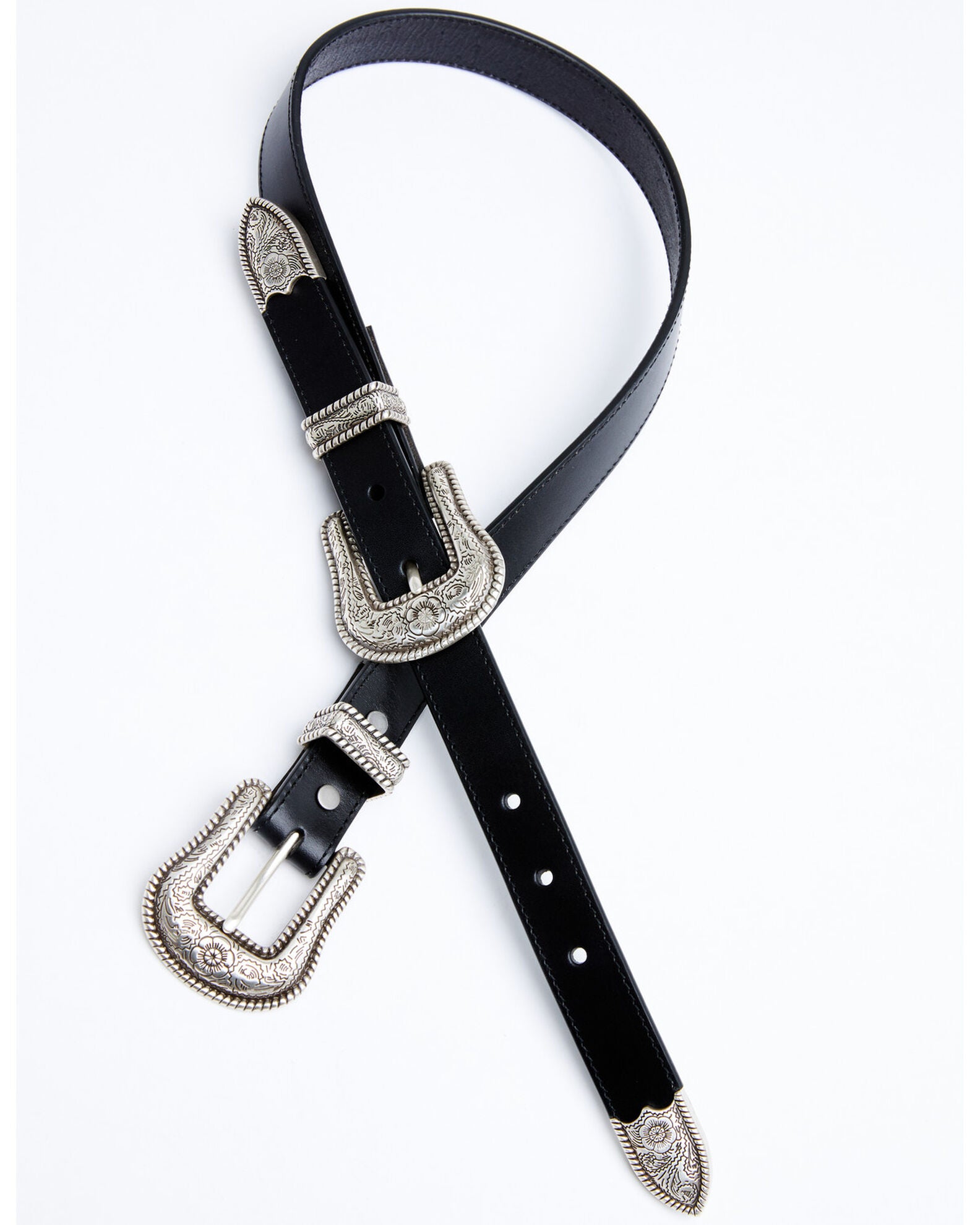Idyllwind Women's Double Down Western Belt, Black
