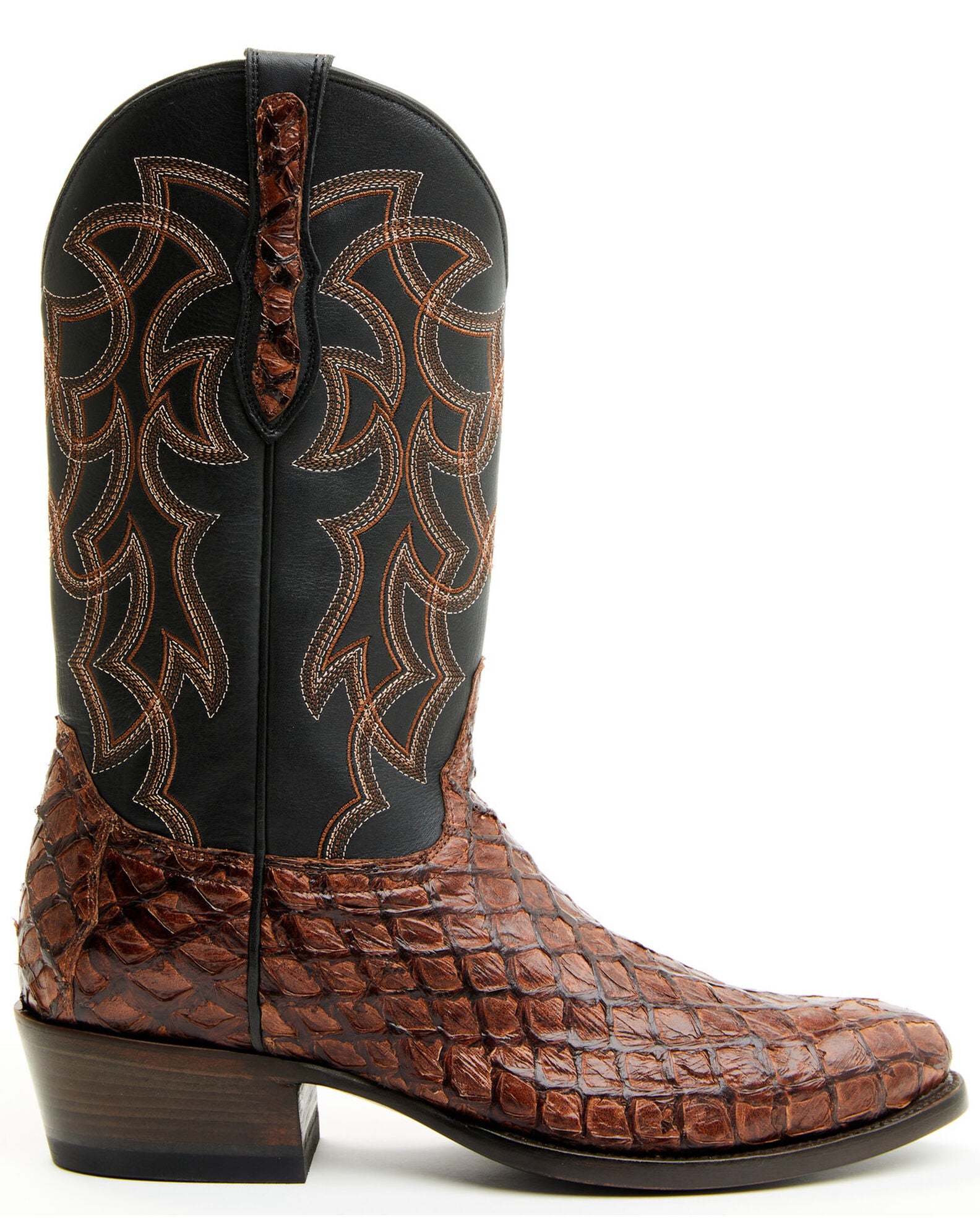 Product Name: Cody James Men's Exotic Pirarucu Western Boots - Round Toe