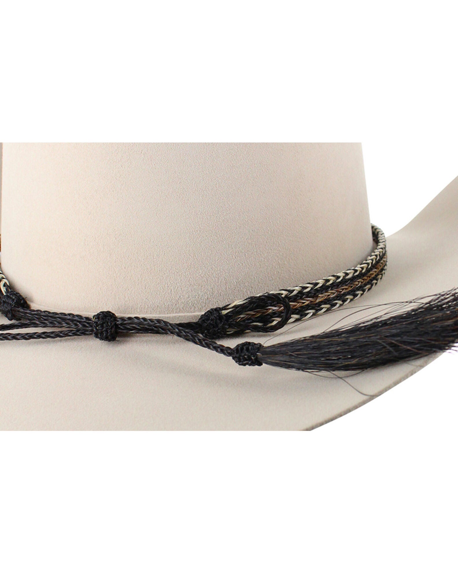 Colorado Horsehair Single Tassel Hat Band, Natural