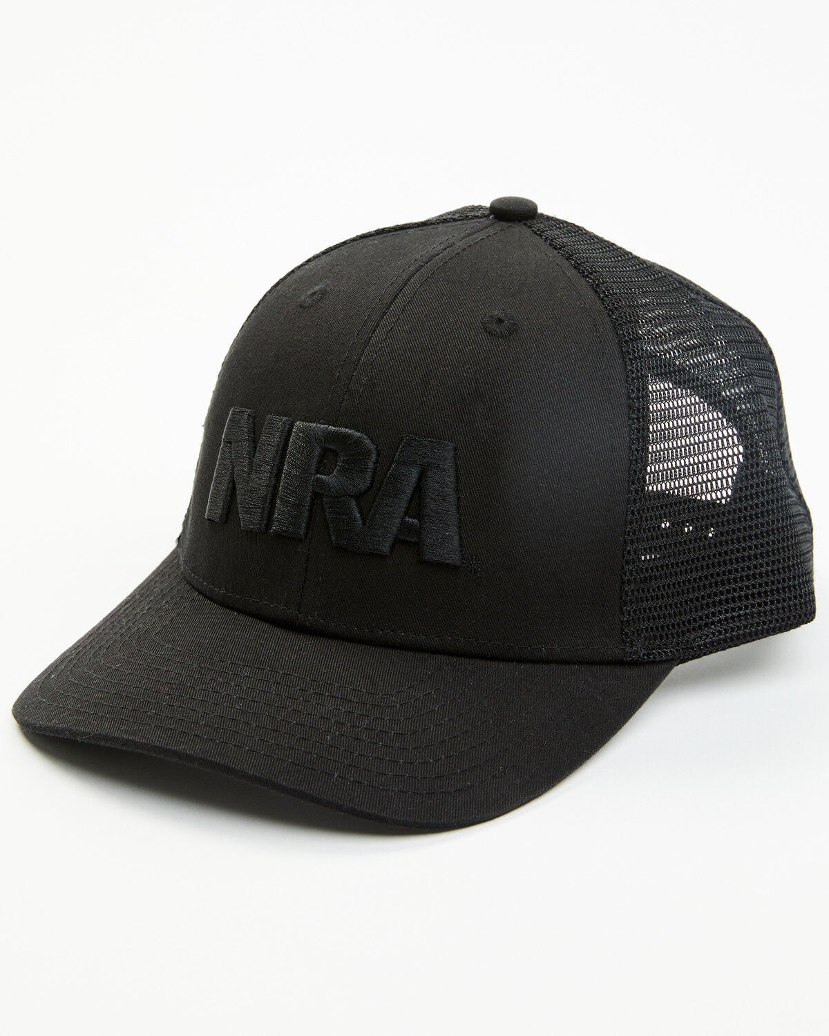 NRA Men's Applique Logo Embroidered Trucker Cap, Black