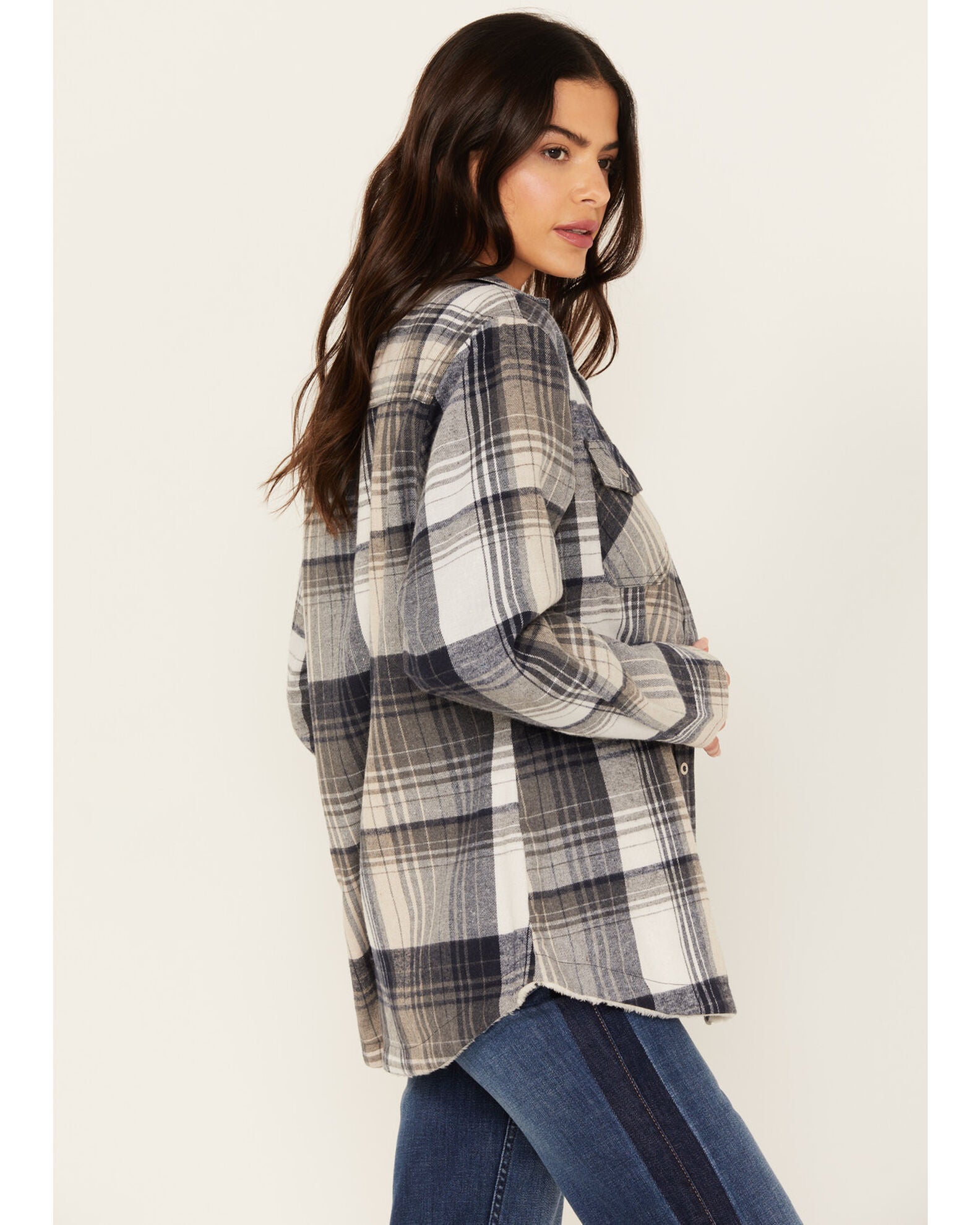 Product Name: Pacific Teaze Women's Plaid Print Sherpa Lined Shacket
