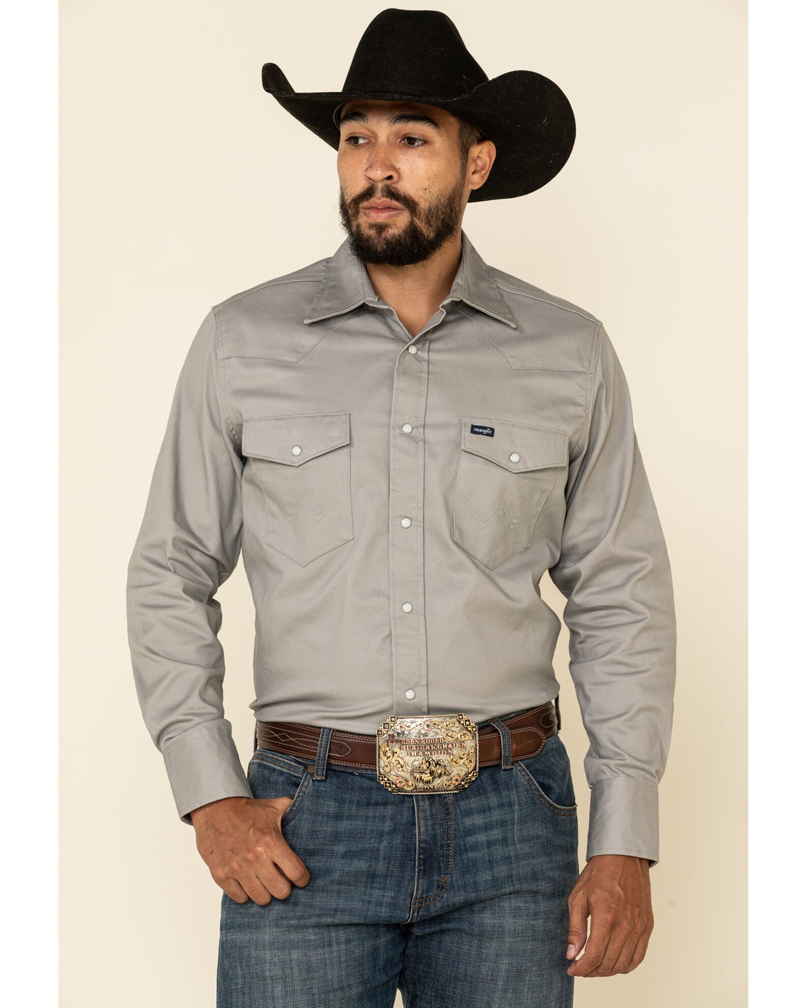 Product Name: Wrangler Men's Solid Advanced Comfort Long Sleeve Work Shirt