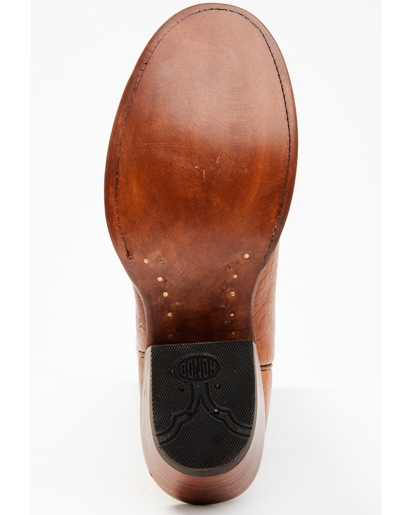 Hondo Boots Men's Spanish Shoulder Western Boots - Round Toe, Tan