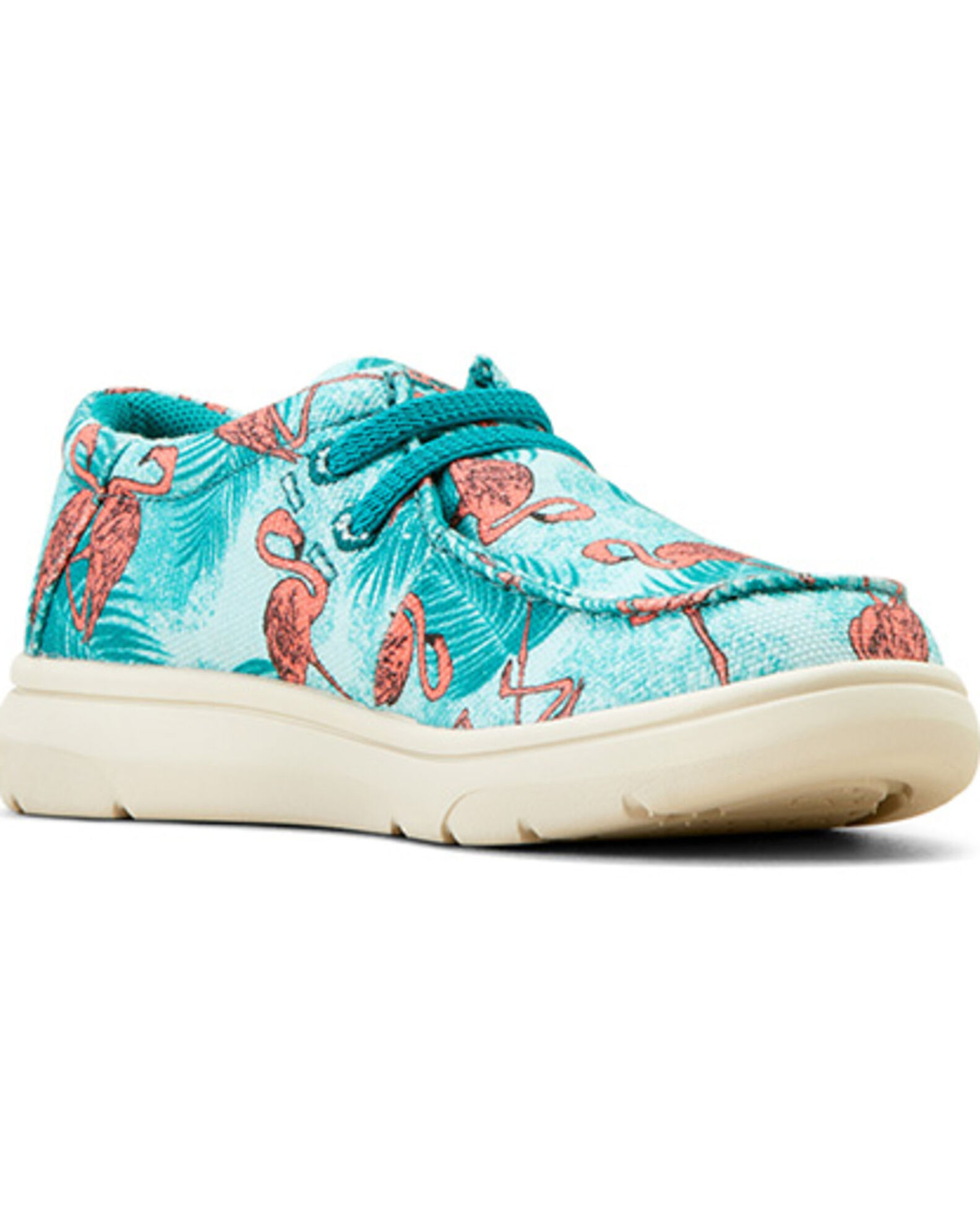 Product Name Ariat Girls Flamingo Print Hilo Casual Shoes Moc Toe