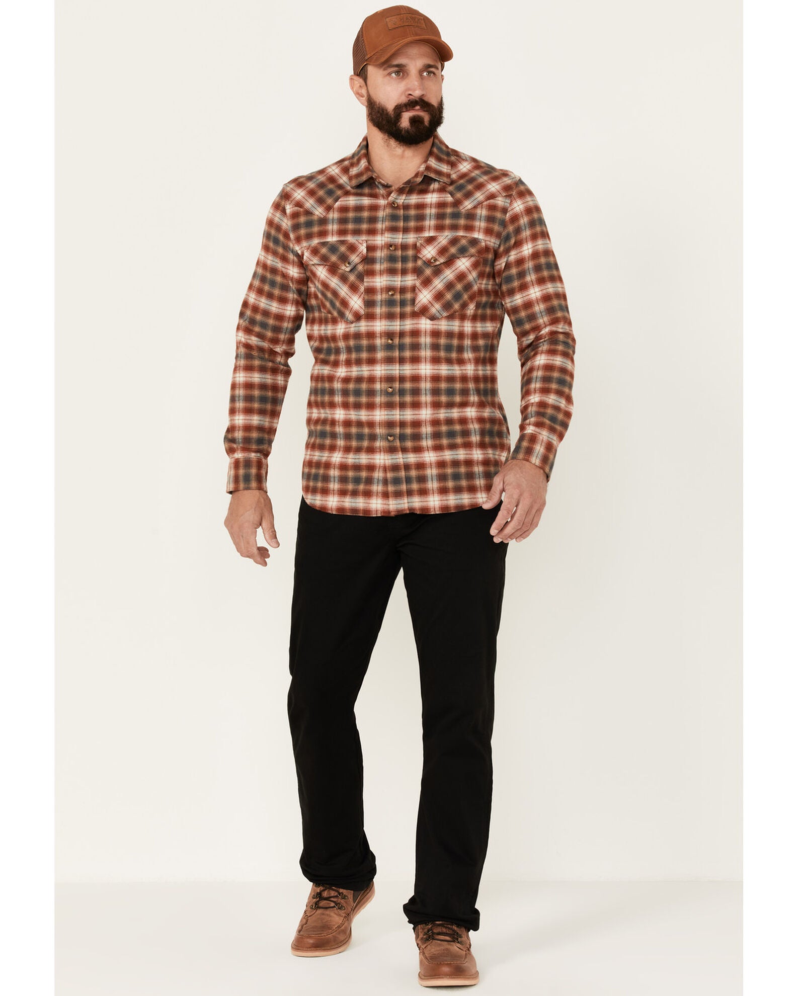 Pendleton Men's Wyatt Small Plaid Long Sleeve Snap Western Shirt | Sheplers