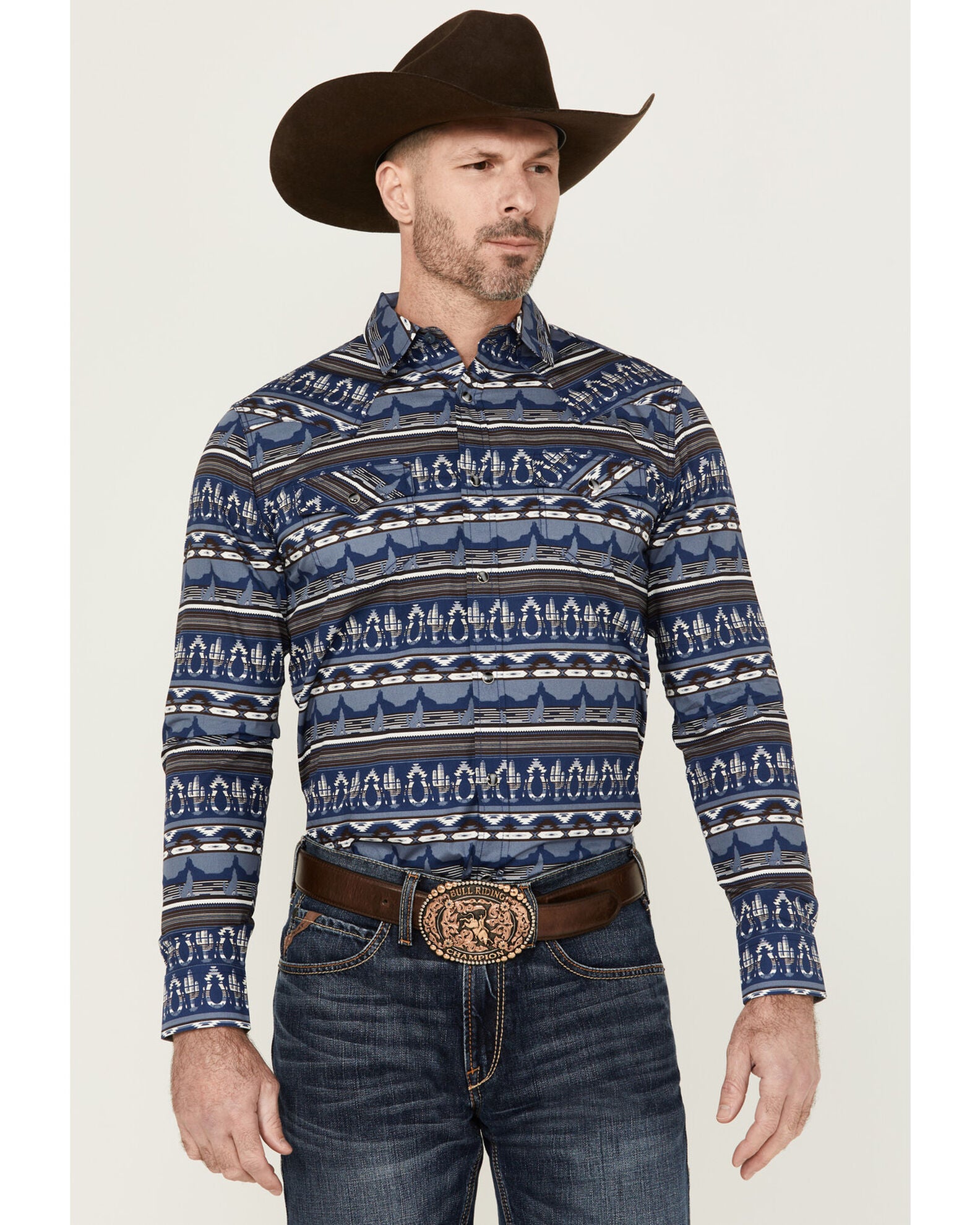Product Name: Cody James Men's Coyote Trail Southwestern Print Long ...