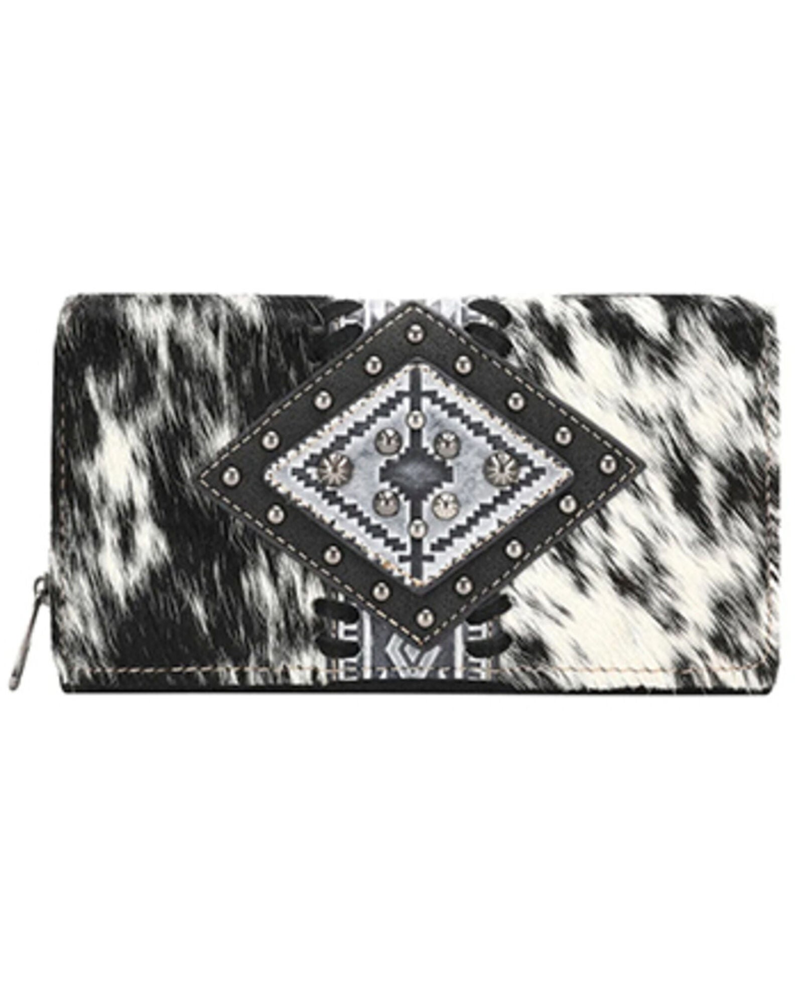 Product Name: Trinity Ranch Women's Ranch Cowhide Southwestern Wallet