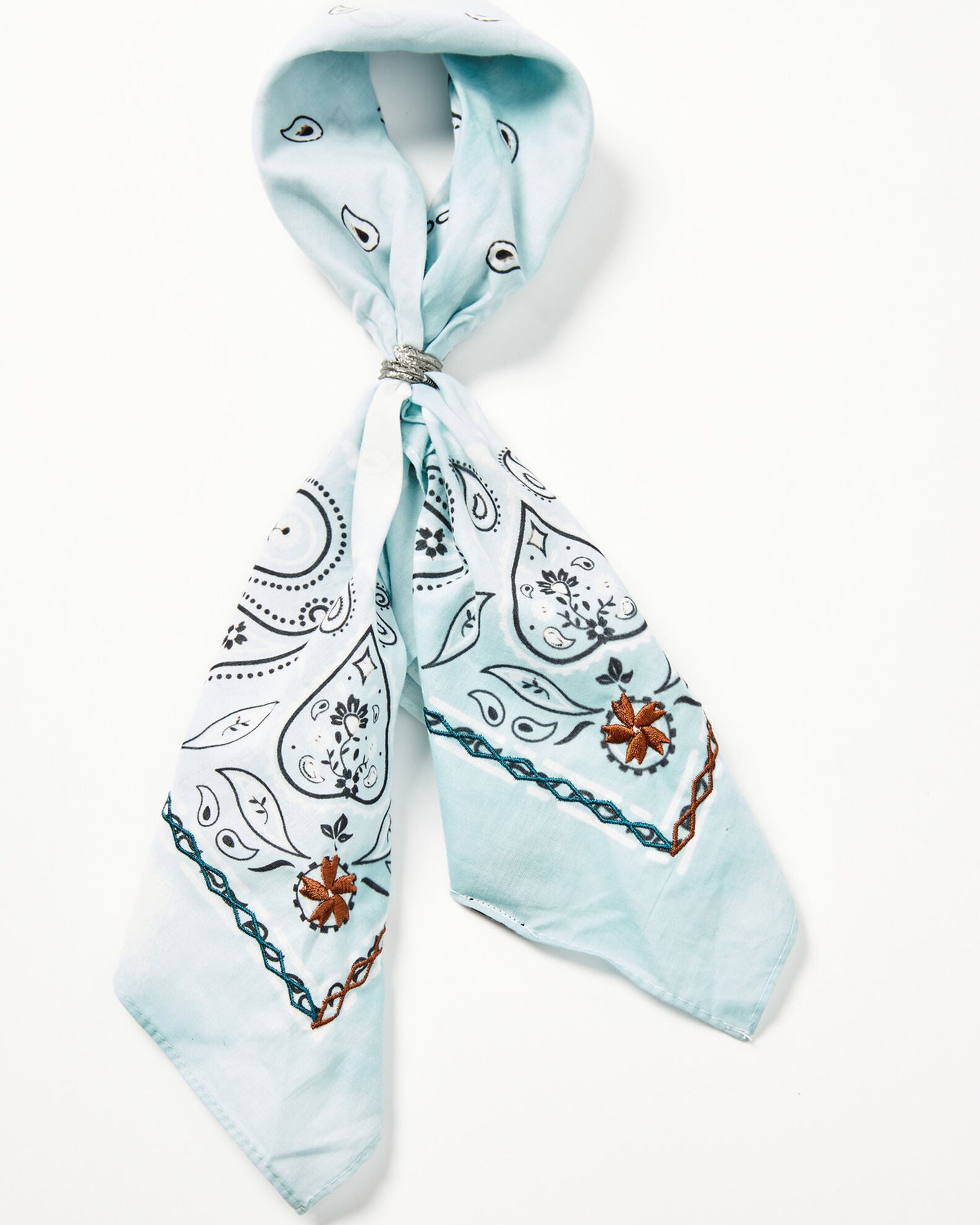 Idyllwind Women's Margo Lane Bandana Bolo Pastel Blue Necklace