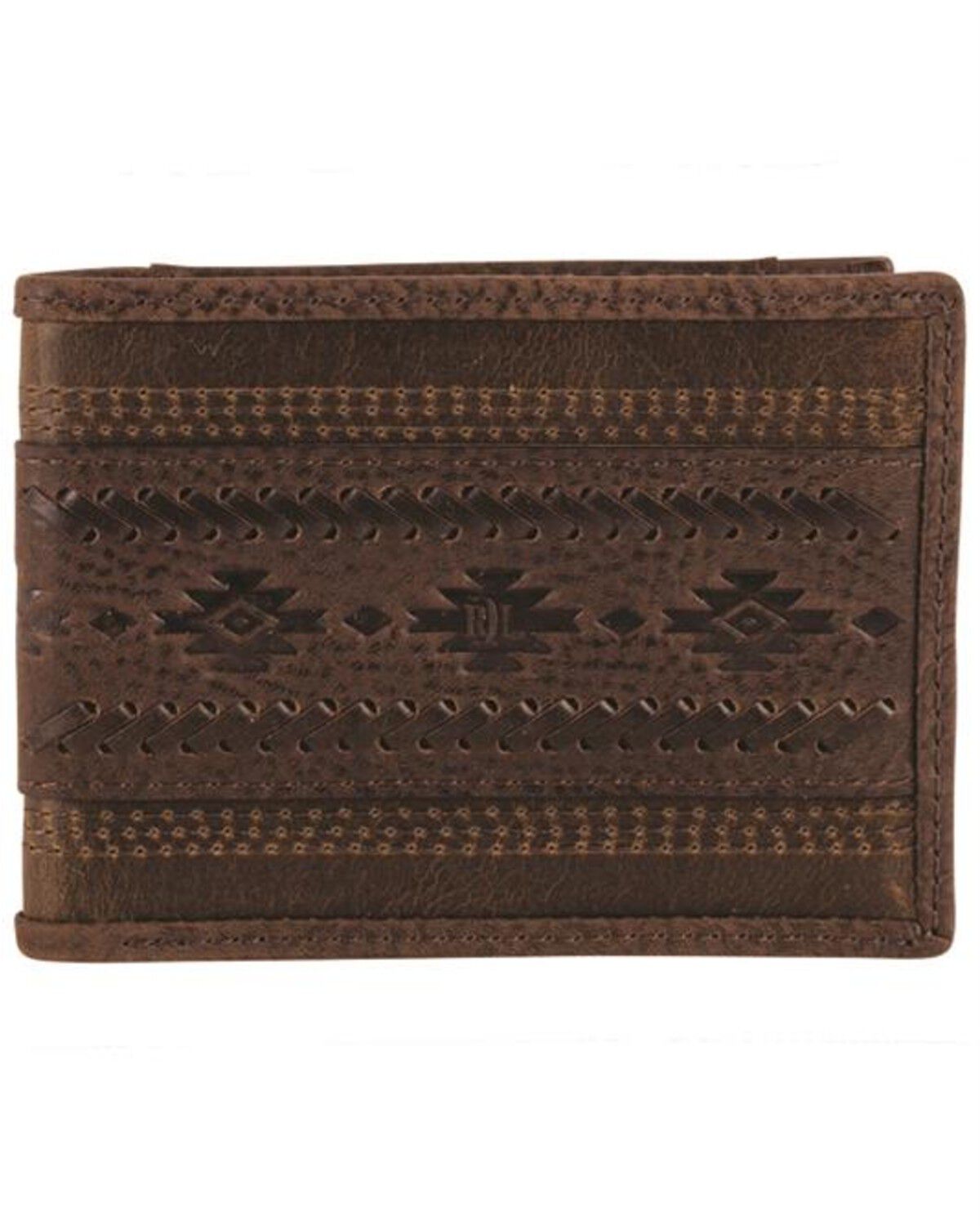Red Dirt Hat Co Men's Embossed Bifold Wallet, Brown, hi-res