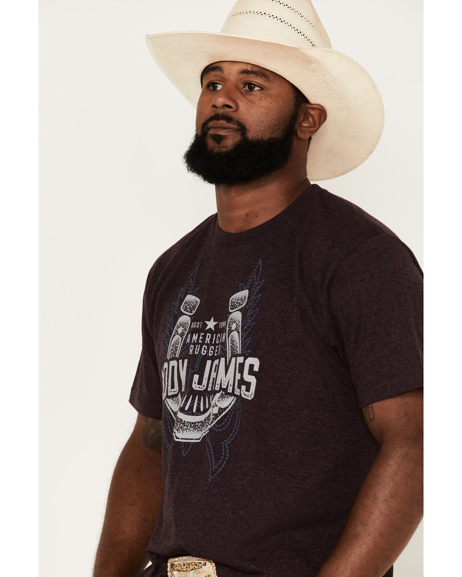 Cody James Men's Boot Stitch Horseshoe Graphic Short Sleeve T-Shirt ...