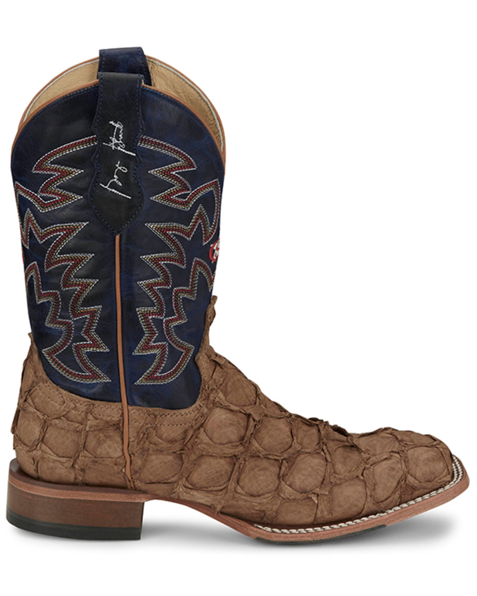 Product Name: Justin Men's Ocean Front Exotic Pirarucu Western Boots ...