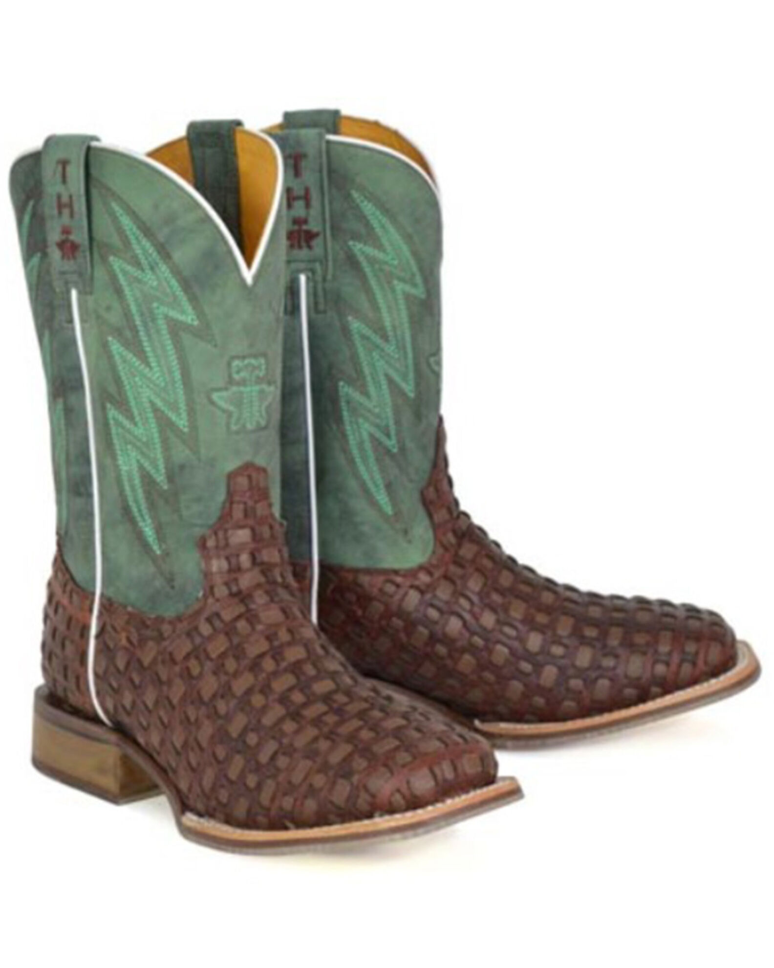 Product Name Tin Haul Mens Tangled Western Boots Broad Square Toe
