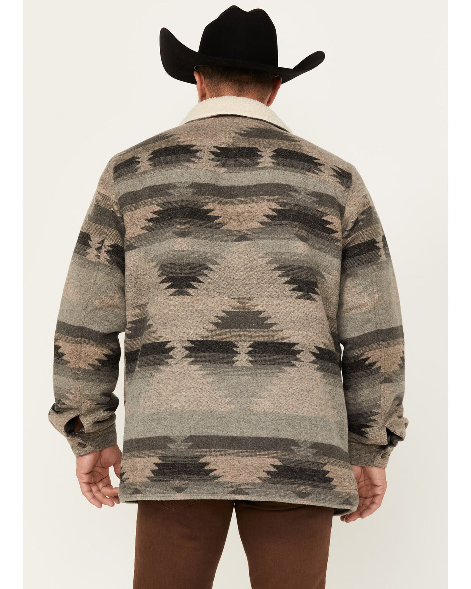 Cody James Men's Whiskey Southwestern Print Jacket, Grey
