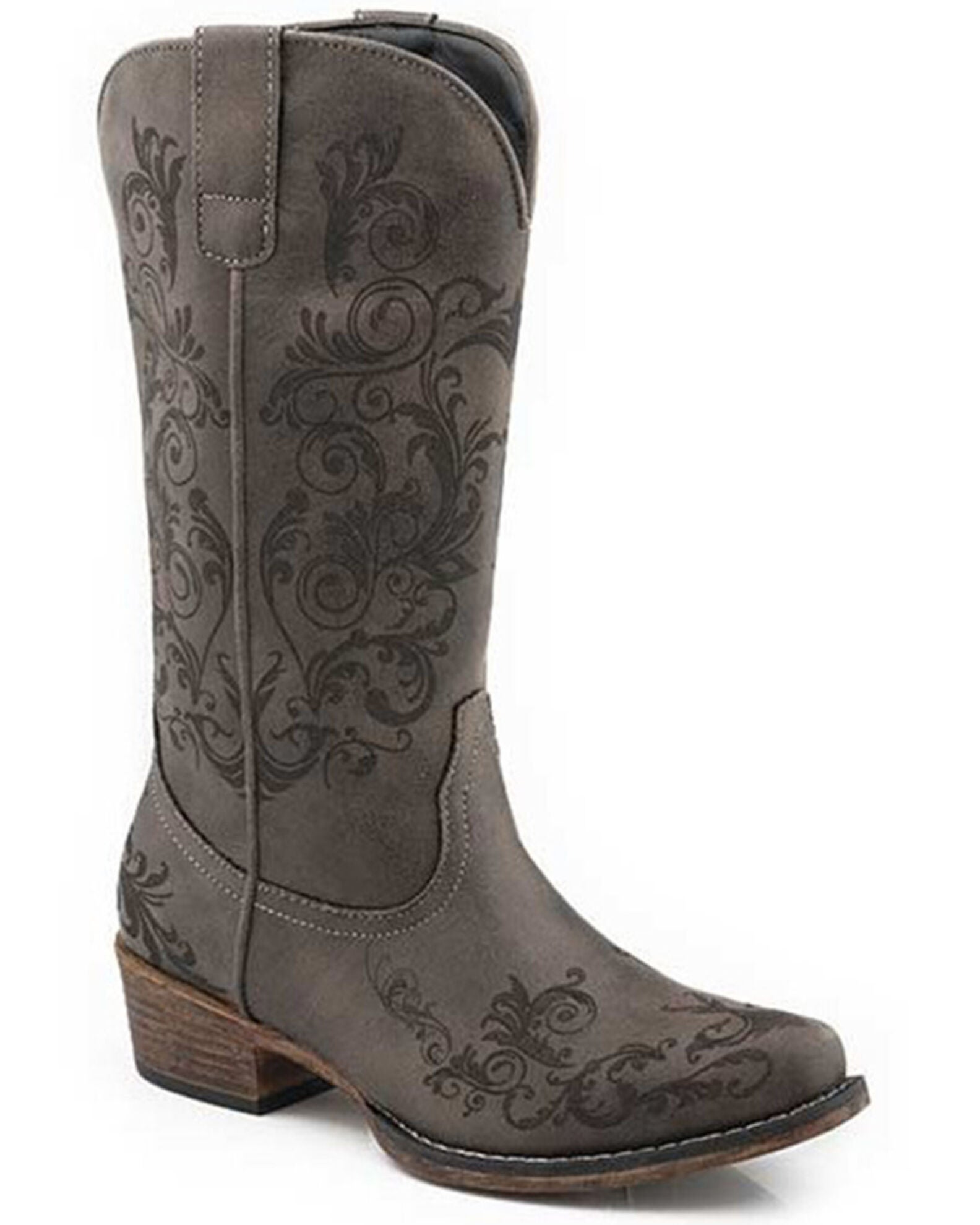 Roper Women's Tall Stuff Western Performance Boots - Snip Toe, Black
