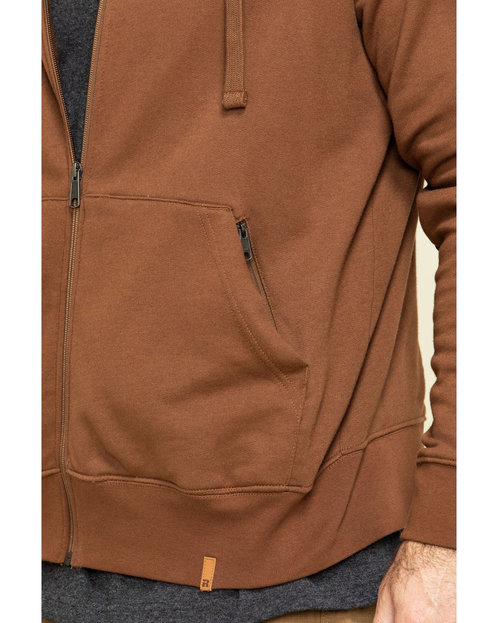 Wrangler Riggs Men's Full Zip Hooded Work Jacket, Coffee