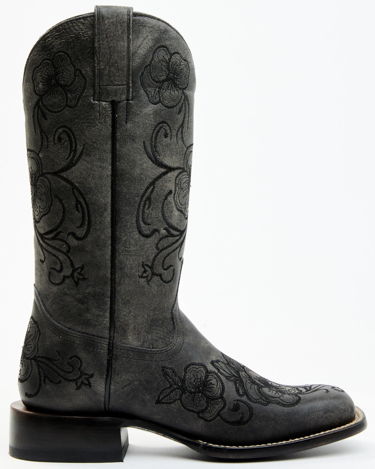 Shyanne Women's Lasy Western Boots - Broad Square Toe, Black