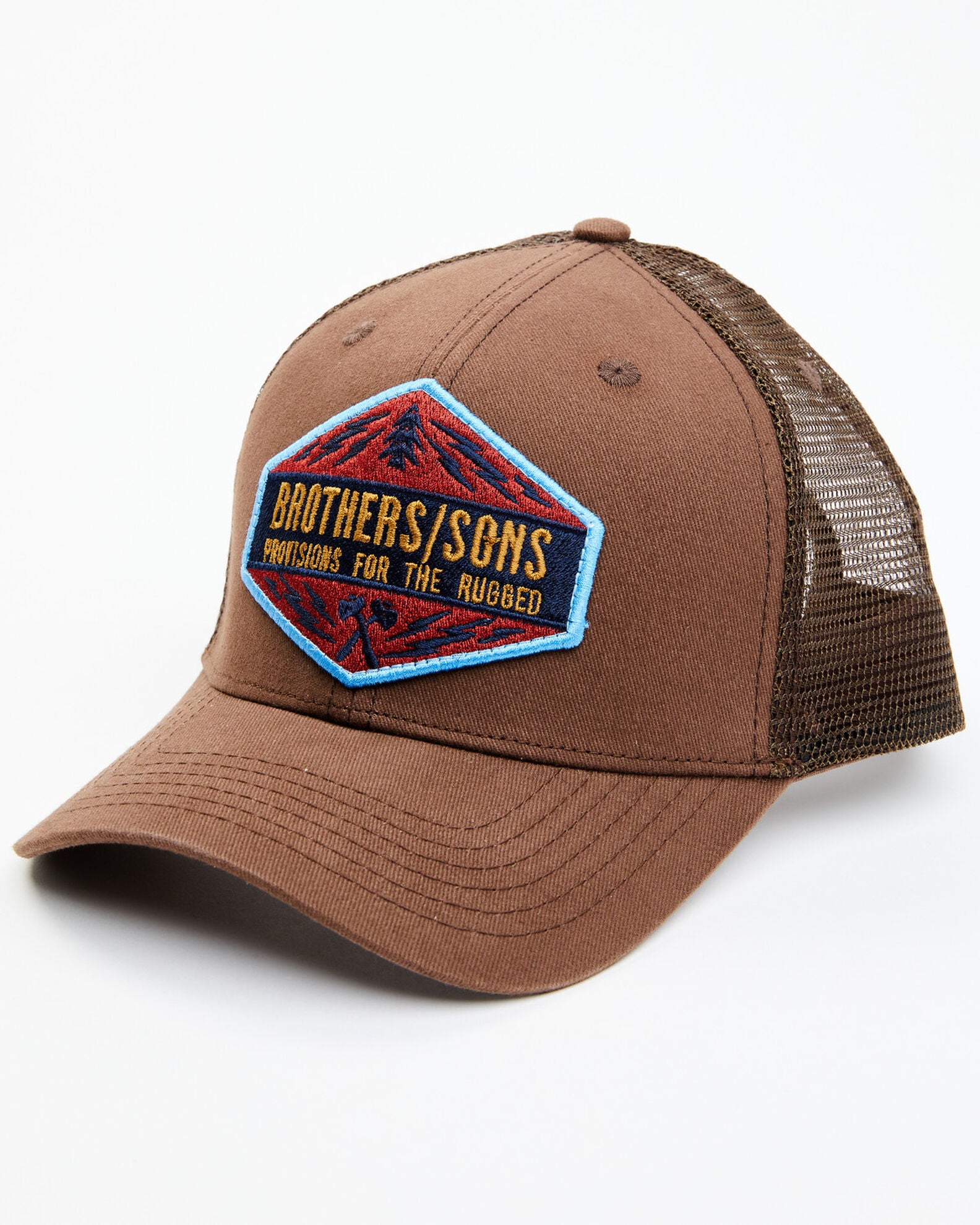 Brothers and Sons Men's Rugged Patch Mesh-Back Ball Cap