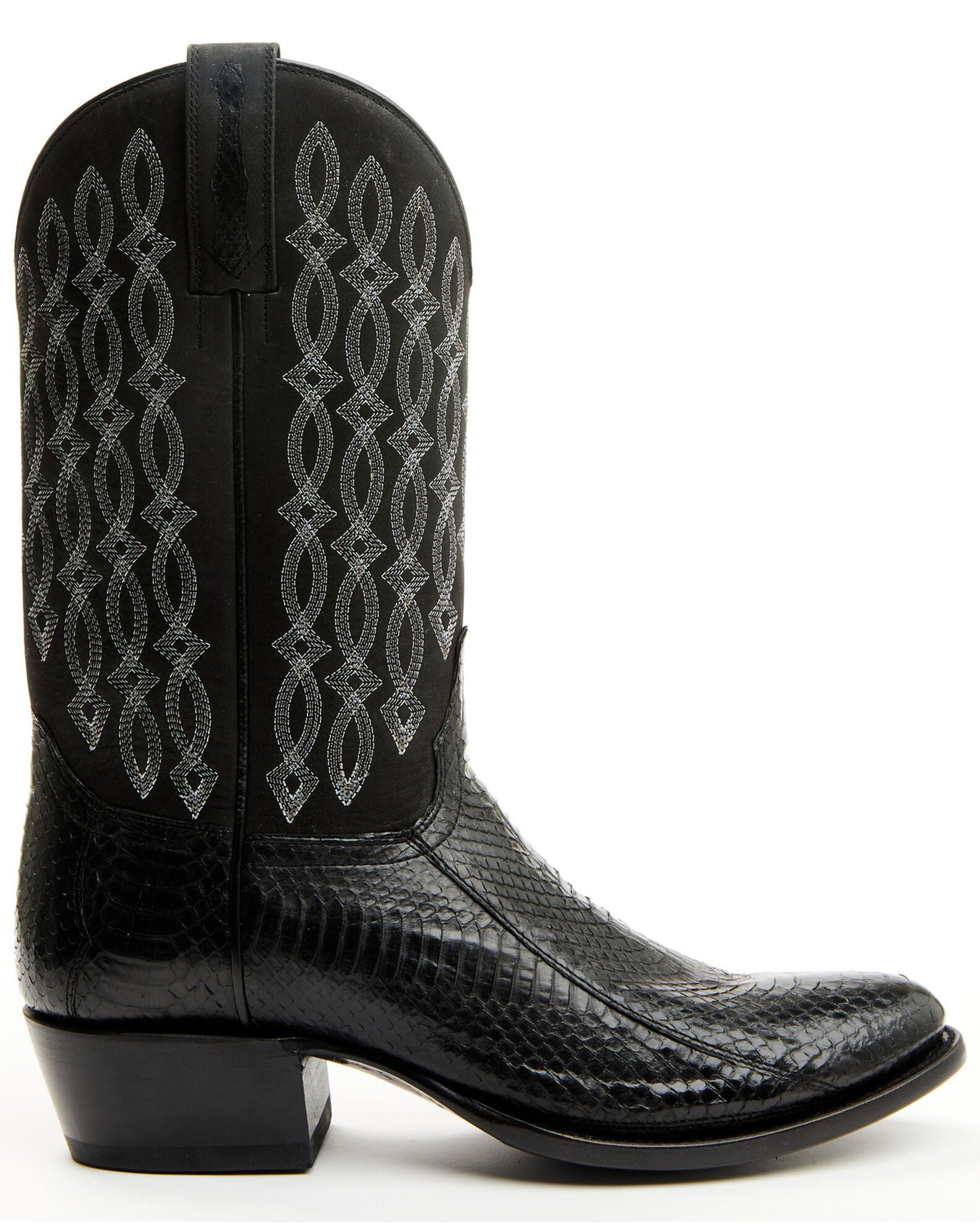 Cody James Men's Exotic Snake Western Boots - Round Toe, Black