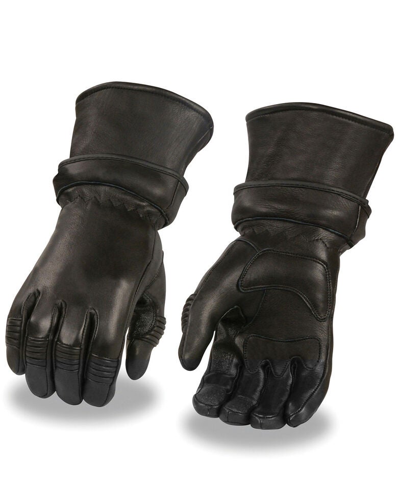 Milwaukee Leather Men's Gel Palm Deerskin Gauntlet Gloves | Sheplers