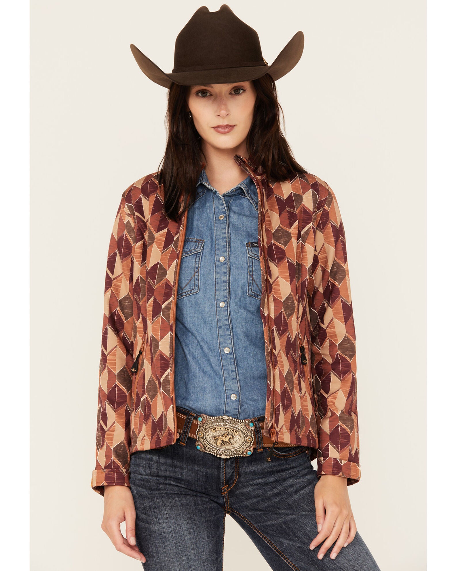 Shyanne Women's Abstract Western Softshell Jacket