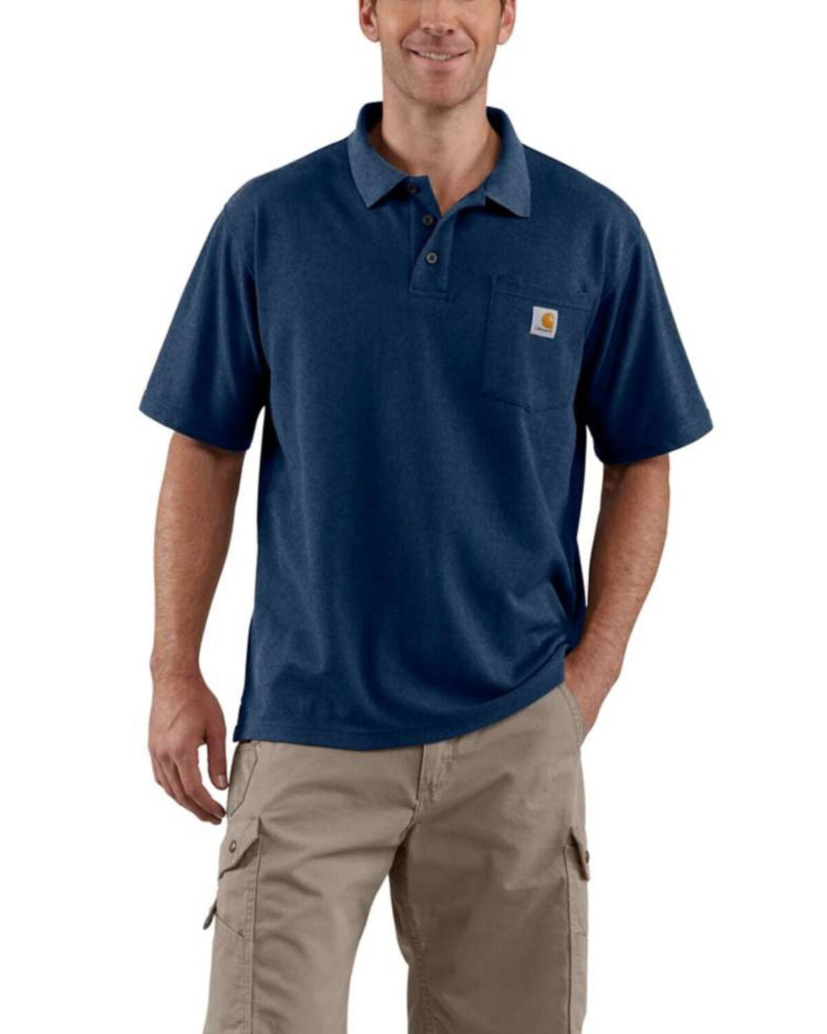 Carhartt Men's Contractor's Pocket Short Sleeve Polo Work Shirt - Big ...