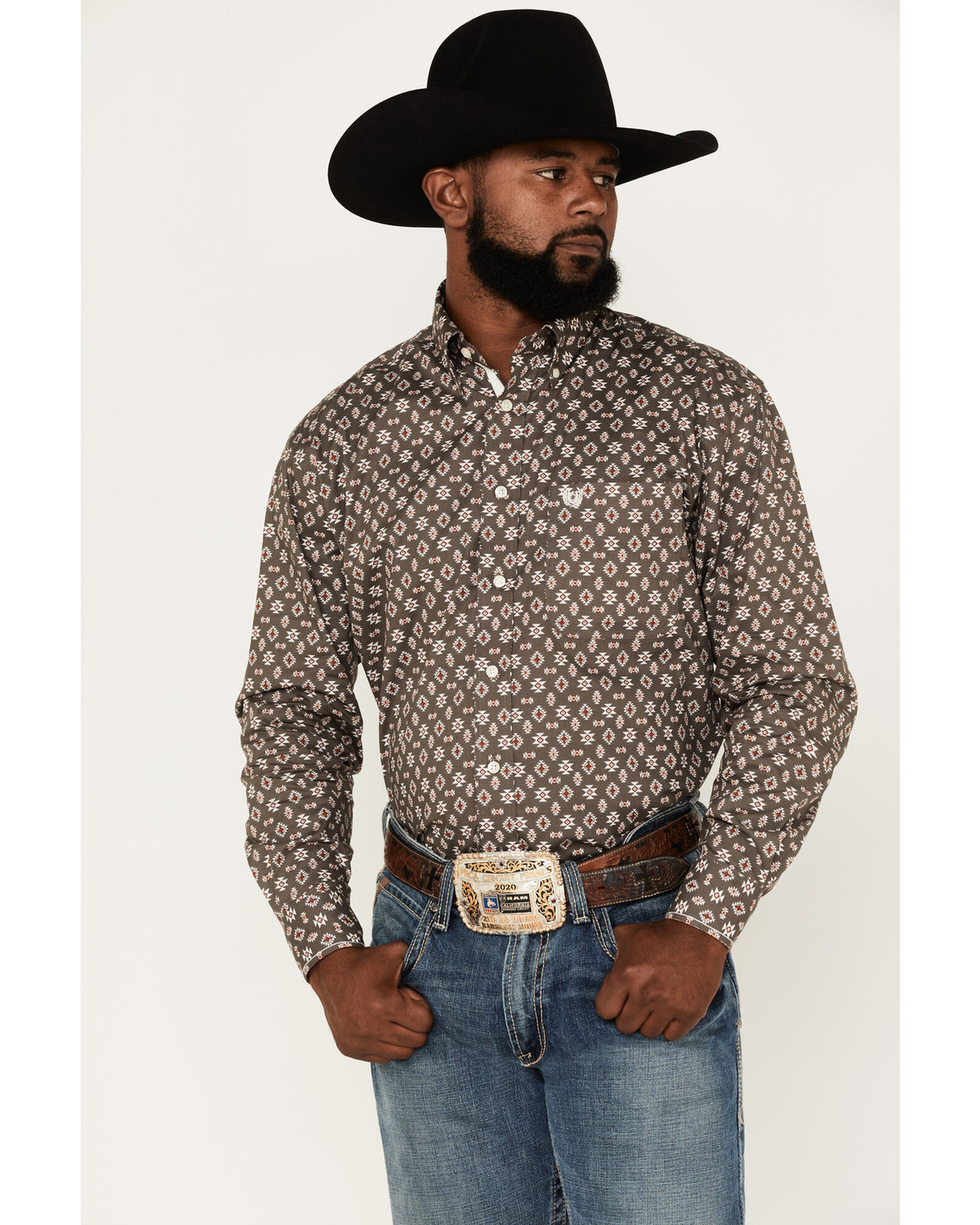 Product Name Rough Stock By Panhandle Mens Southwestern Print Stretch
