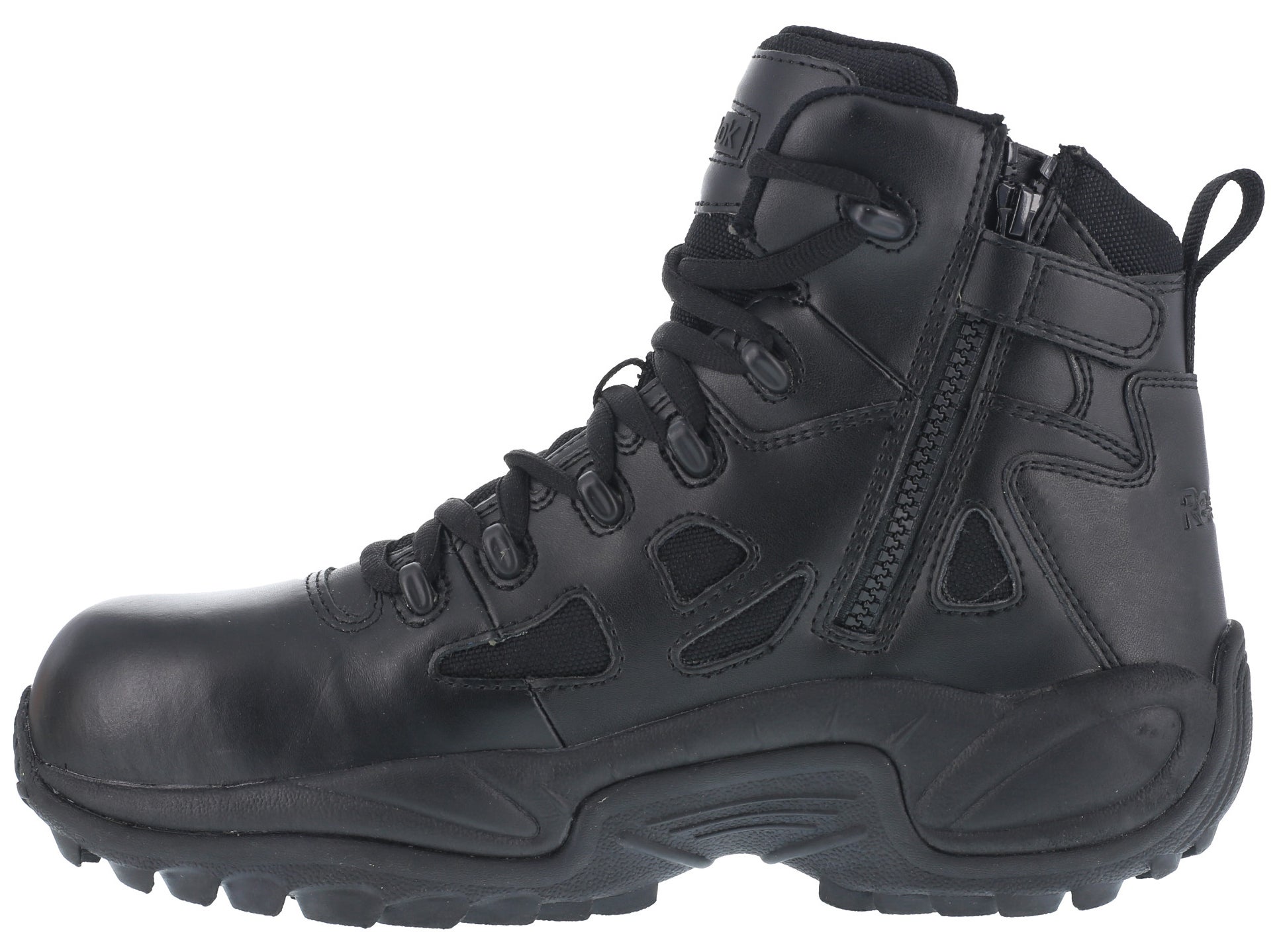 Reebok Men's Stealth 6" Lace-Up Side Zip Work Boots - Composite Toe ...
