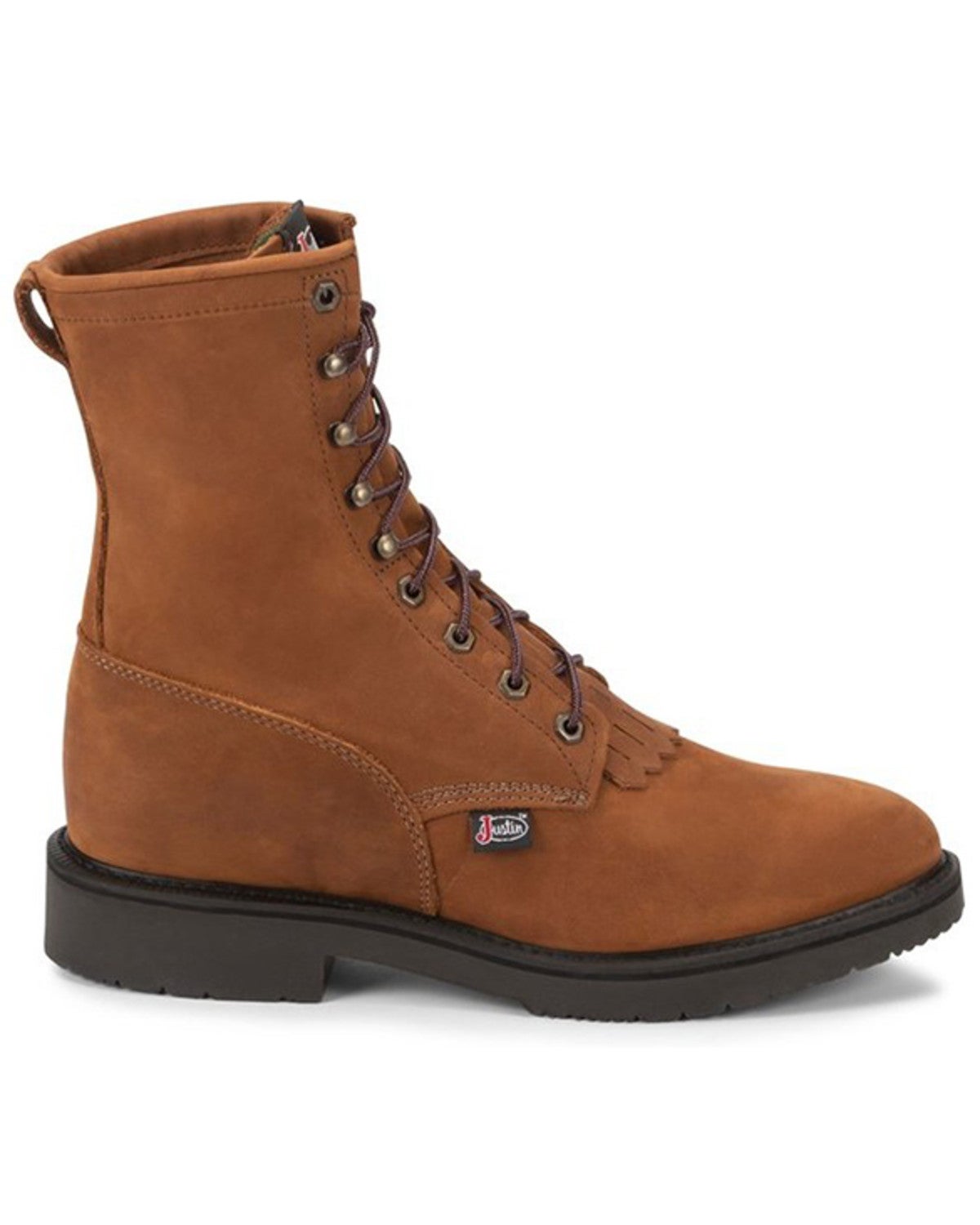 Justin Men's Conductor 8" Lace-Up Work Boots - Soft Toe | Sheplers