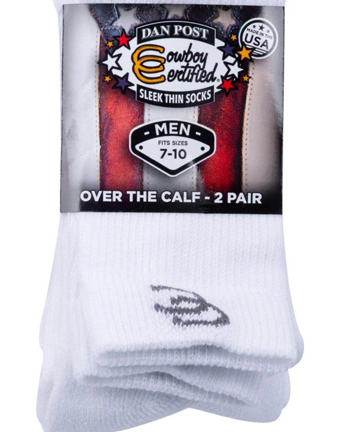 Dan Post Men's Lites OTC White Socks - Size 7 to 10 | Sheplers