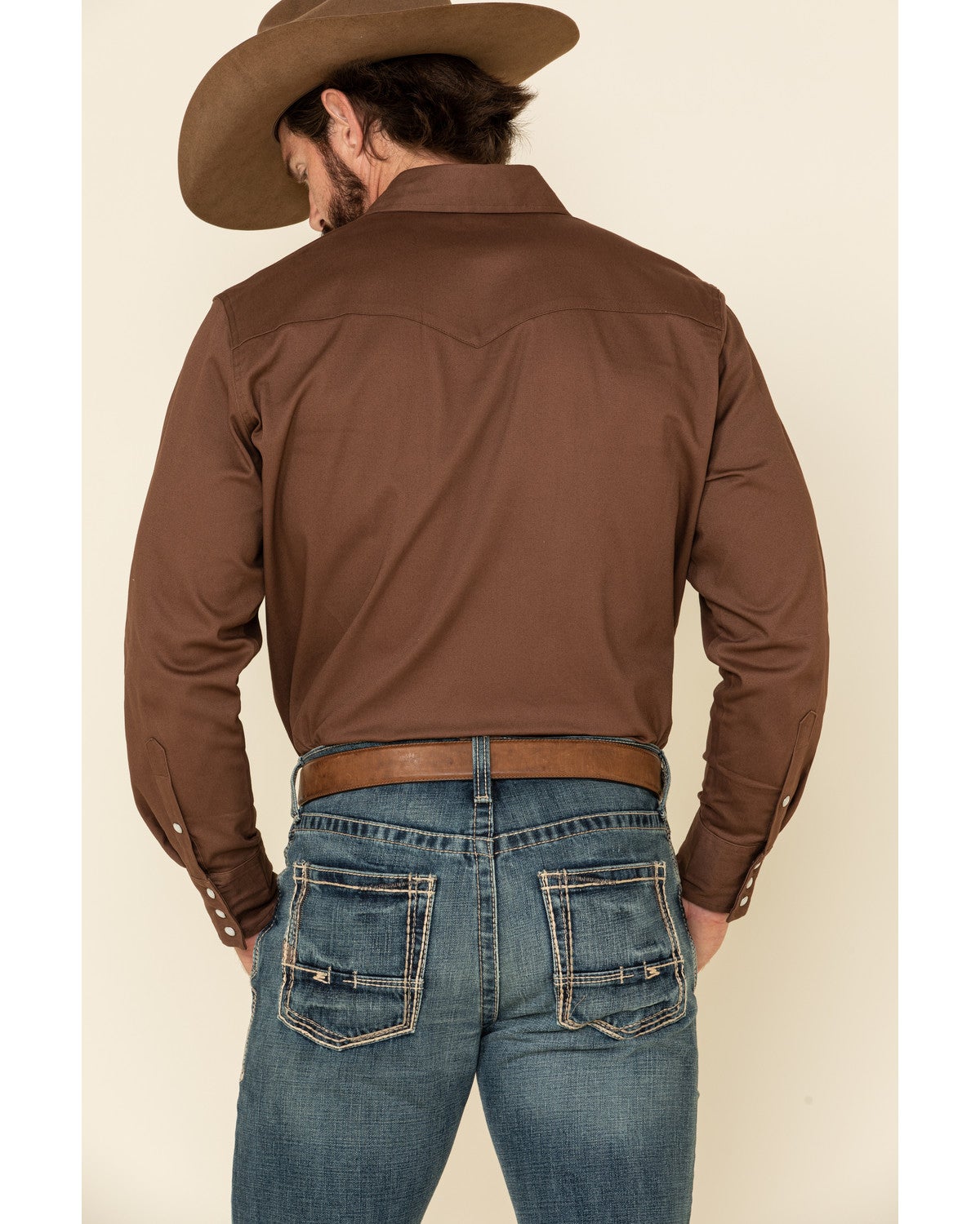 Wrangler Men's Solid Advanced Comfort Long Sleeve Work Shirt | Sheplers